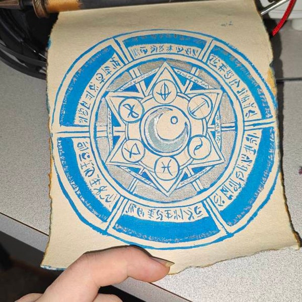 Hand Drawn Spell Scroll L Costume L Renfaire L Tabletop Role Playing L ...