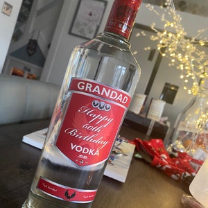Personalised Vodka Bottle Label Any Name and Message Perfect Vodka ...