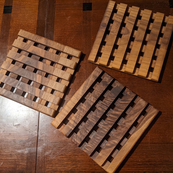 Walnut Wooden Trivet, Wooden Trivet - Etsy