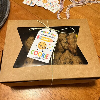 Teacher Appreciation Tag, EDITABLE One SMART COOKIE Tag, Teacher Thank ...