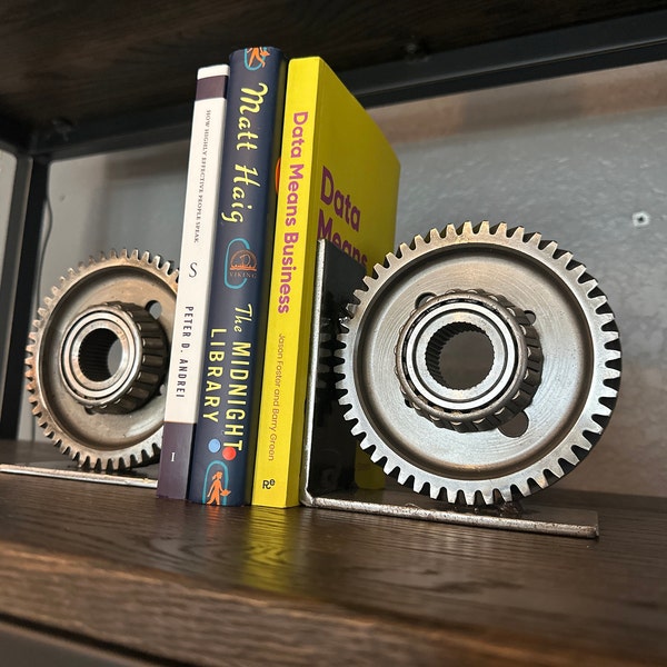 Metal Bookends/ Industrial Decor/ Bookends/ Heavy Duty Bookends/ Metal ...