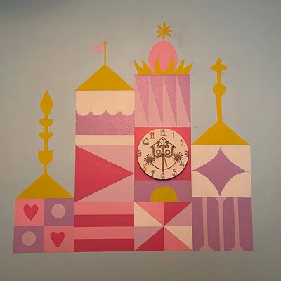 Mickey Farmhouse Clock Hidden Mickey Clock Disney Clock - Etsy