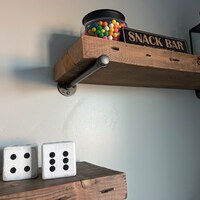 Custom Rustic Wood Towel Robe Coat Rack Bar With Industrial - Etsy