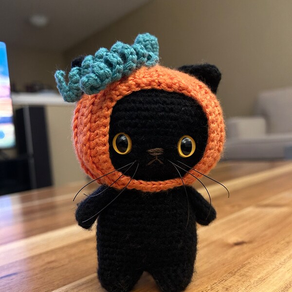 Crochet Halloween Cat Pattern, Crochet Cat Amigurumi Pattern, Crochet ...
