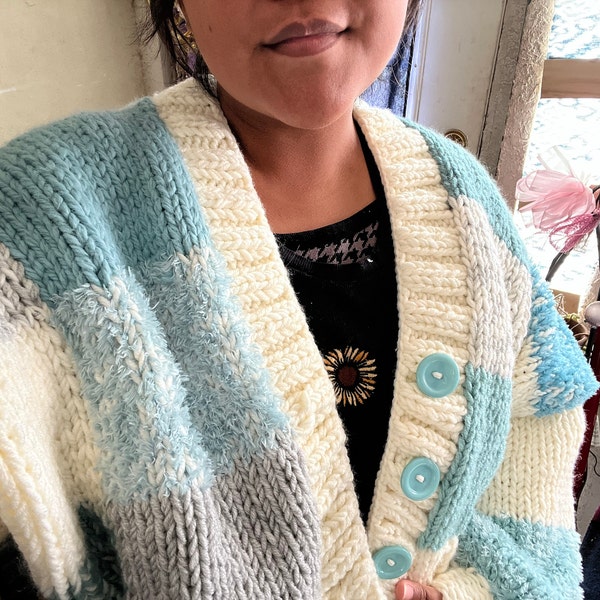 Lavender Fields Thinner Patchwork Cardigan | I Feel so Cool Custom Orders - Etsy