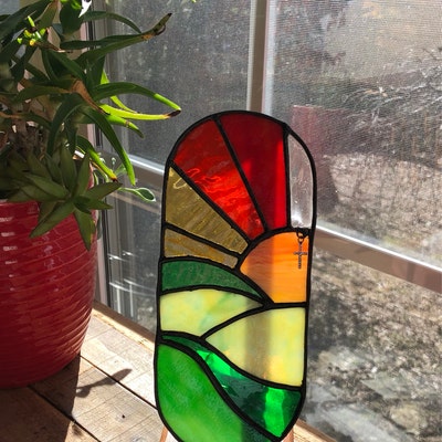 Valley Landscape, Stained Glass Pattern, Stained Glass Patterns ...