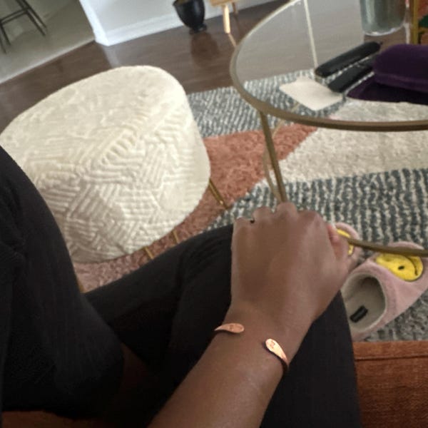 Thick Copper Bangle With Letter Number Symbol Engraving Bracelet ...