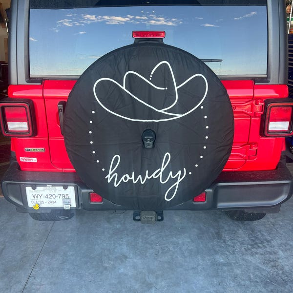 Faux Embroidery Spare Tire Cover, Floral Tire Cover, Unique Spare Tire ...