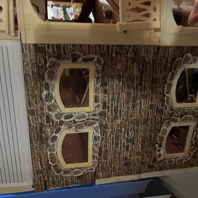 New 16 Sheets Dollhouse 1/12 Scale Wall Brick Stone 20x28cm Each Sheet ...