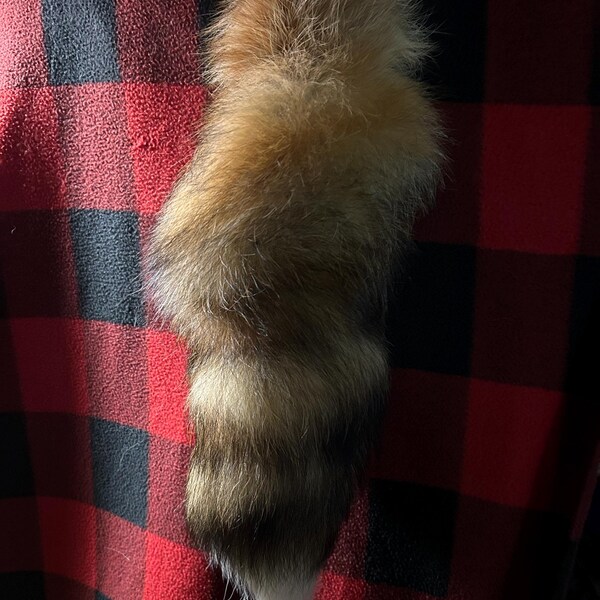 Triple Red Fox Pelt Mantle, Cape on Brown Leather Base - Etsy