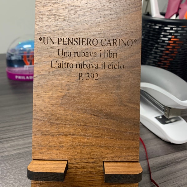 Custom Wood Phone Stand With Personalized Message (handwritten or Typed ...