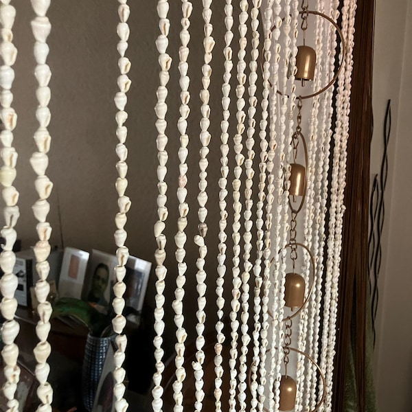 Antique Capiz Shell Curtain: Boho Doorway Divider - Etsy