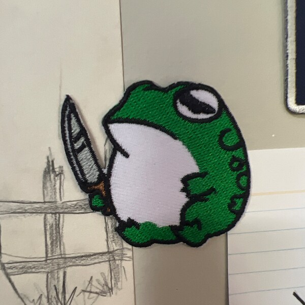 Frog Killer Iron on Patch Frog Patches, Frog Patches Iron on ...