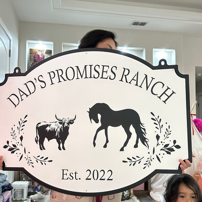 Farm Sign Metal, Custom Farm Signs, Farmhouse Sign, Ranch Entrance ...