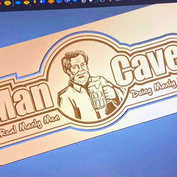 Man Cave Sign File - “real Manly Men Doing Manly Sh*t” SVG, Laser Cut ...