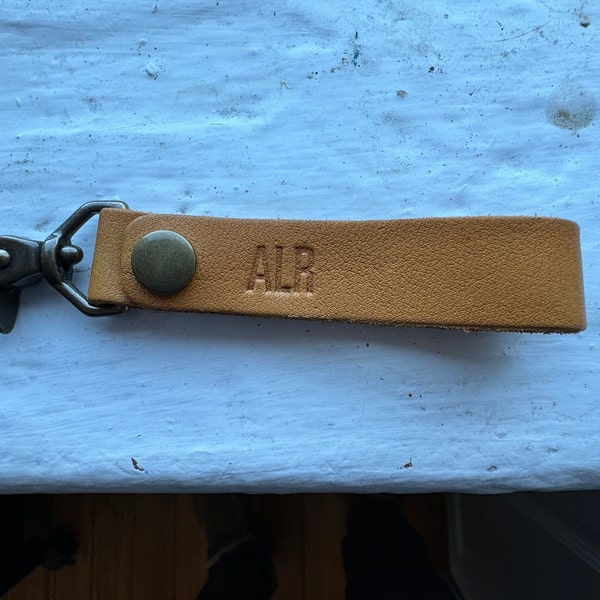 Personalized Leather Keychain |snap Closure W/ Keyring & Swivel Clip ...
