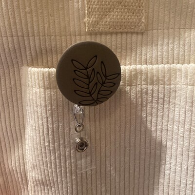 Minimalist Neutral Badge Reels Handmade Polymer Clay - Etsy