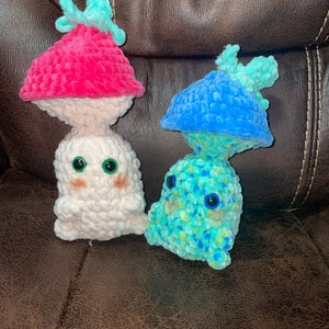 Crochet Strawberry Mushroom Pop Pattern LOW SEW Mini Mushie Fidget PDF ...