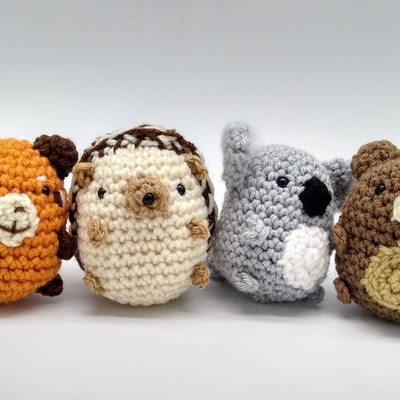 9-in-1 Amigurumi Animals Crochet Pattern Bundle / Hedgehog Red Panda ...