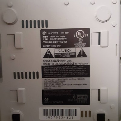 SEGA Dreamcast Model 1 Labeled Just OK Cosmetic Bottom Only-mark And/or Scratches - Etsy