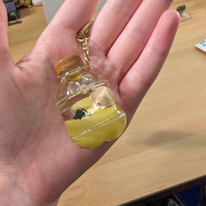 Strawberry Liquid Keychain, Animal Keychain, Quicksand Keychain, Kawaii ...