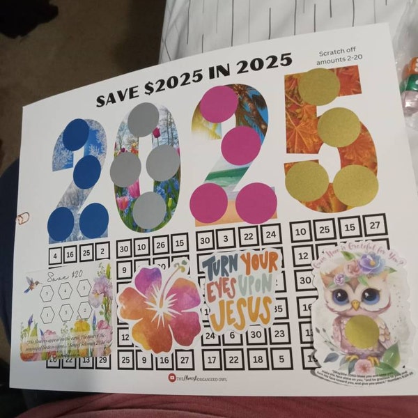 Save 2025 in 2025 SCRATCH OFF Savings Challenge | PHYSICAL Product ...