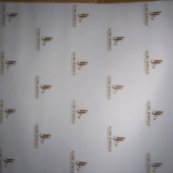 Personalized Vellum Wrapping Paper: Logo Print, Business Stationery (A3 ...