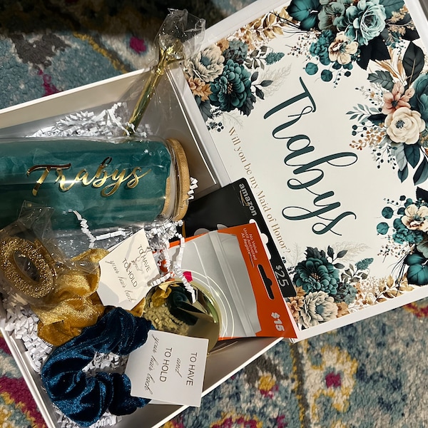 Personalized Bridesmaid Gift, Personalized Proposal Box, Bachelorette ...