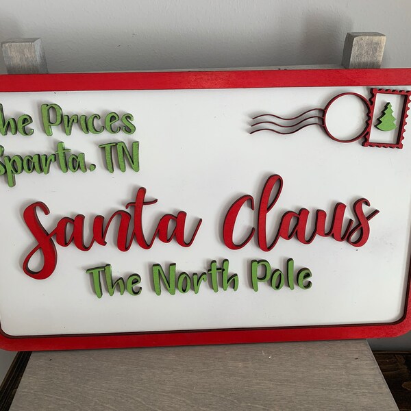 Letters to Santa Claus - Personalized Family Name Letter to Santa Sign ...