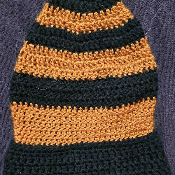Foldable Brim Striped Droopy Eared Slouch Beanie CROCHET PATTERN ...