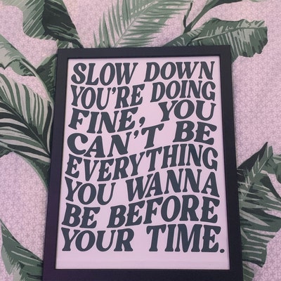 Song Lyrics Print Music Wall Art Disco Pop 70s Poster Pop Music Prints ...