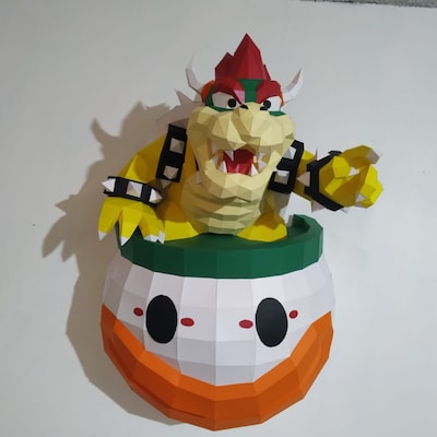 Papercraft Bowser, Wall Templates in Digital Format Pdf, Dxf and Svg ...