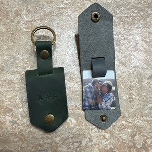 Man Accessory Leather Keychain With Photo, Personalized Gifts for Him ...