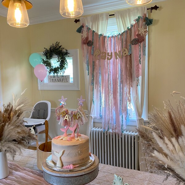 Mermaid Cake Topper, Merbabe, Mermaid Party, Oneder the Sea, First ...