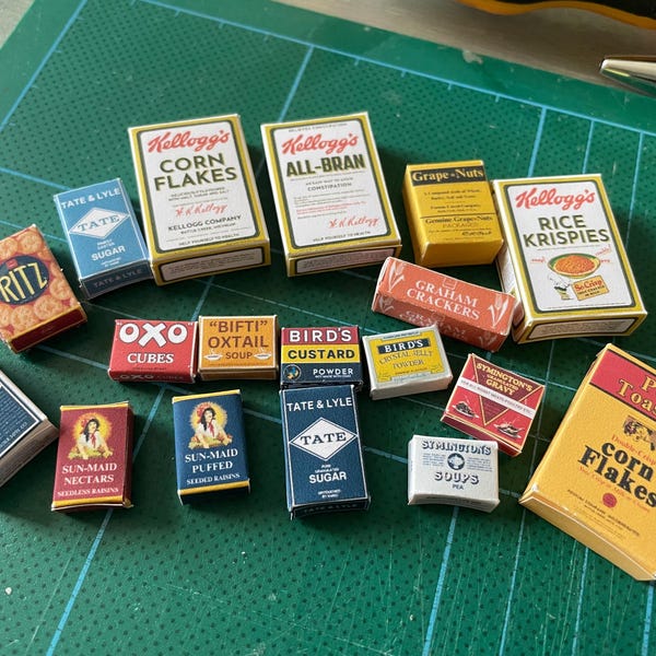 1920s Groceries - Miniature Food Packaging Printable Download - for ...