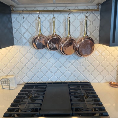 Copper Frying Pan Set,handcrafted Copper Omelette Pan,kitchen Decor ...