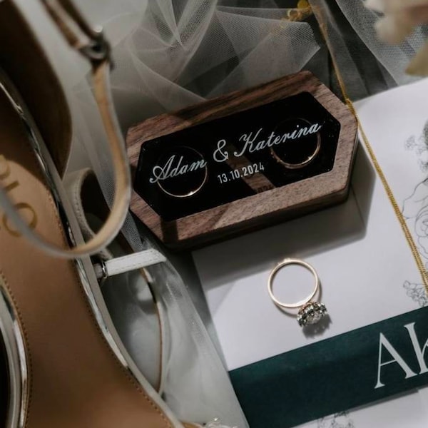 Custom Wood Ring Box, Personalized Wedding Ring Box, Acrylic Ring Box ...