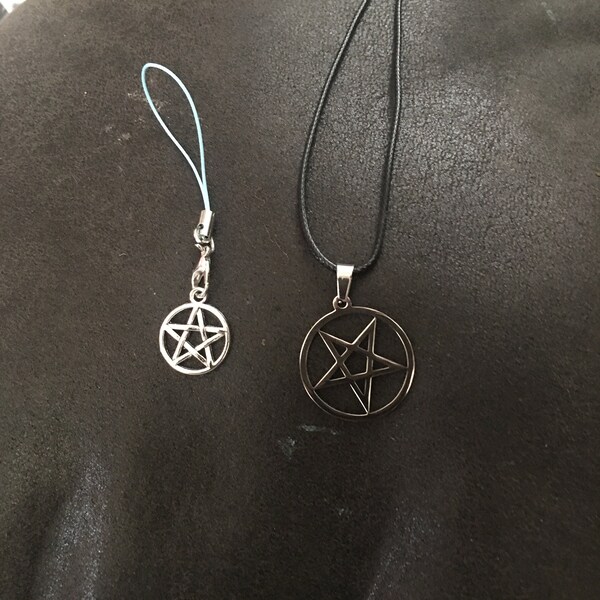 Inverted Pentagram Gothic Wicca Medallion Stainless Steel Pendant 18 ...