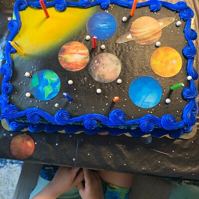 Space Solar System Planets Edible Pre Cut Stickers - Etsy