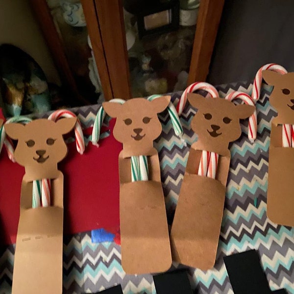 Reindeer Candy Cane Holder Svg, Candy Cane Svg, Christmas Lollipop ...