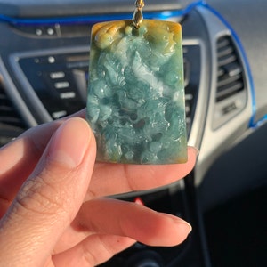 Peacock With Flower Jadeite Jade Panda for Necklace | Etsy