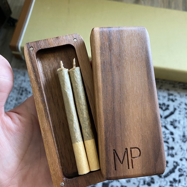 Wooden Case, Pre-roll Holder, One Hitter, Hand Made Cannabis Pocket ...