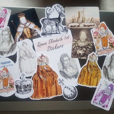 Queen Elizabeth 1st Stickers for Your Journal, Planner, Card Making and ...
