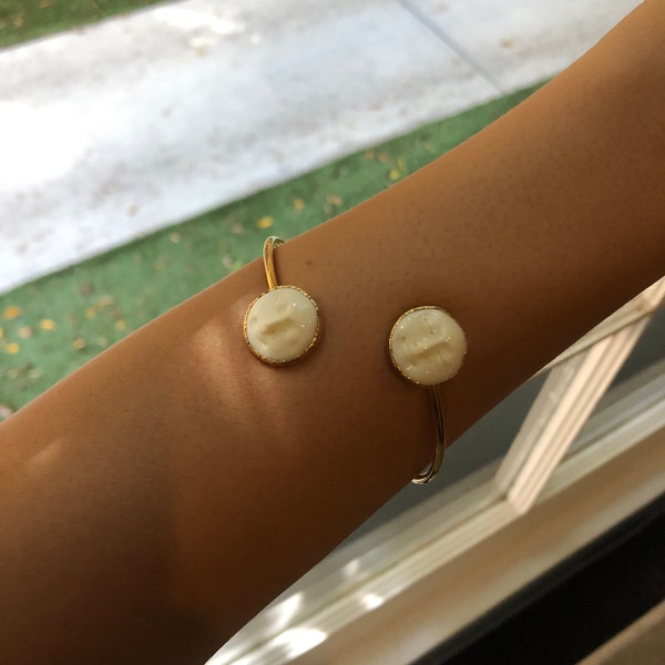 Man in the Moon Bracelet /// Moon Face Jewelry, Women's Gifts ...