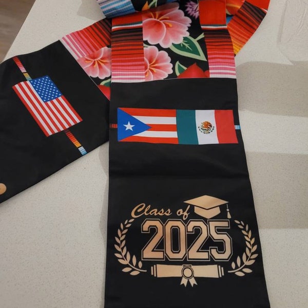 Graduation Scarf Disketp Cute Dinosaurs In Space Graduation Stole Class ...