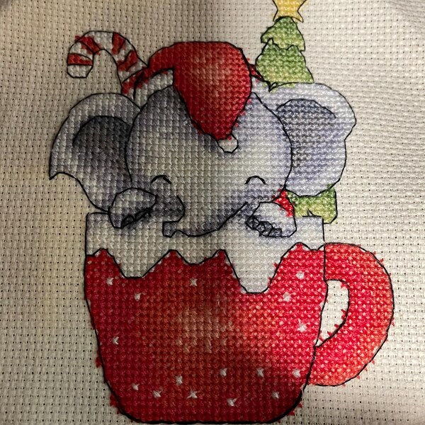 Elephant Cross Stitch Pattern PDF, Animal Counted Cross Stitch Pattern ...