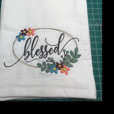 Blessed Floral Machine Embroidery Design Instant Download - Etsy