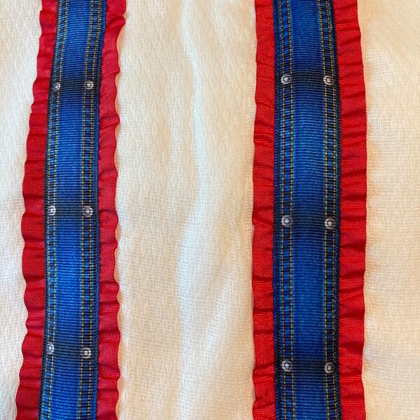 Nautical WIRED Ribbon 1.5", Summer Ribbon, Stripes Ribbon, 5 Yards - Etsy