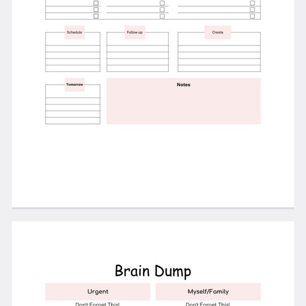 Brain Dump Printable PDF, ADHD Brain Dump, ADHD Daily Planner ...