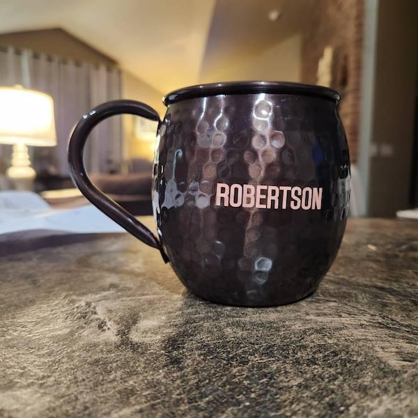 Personalized Copper Mugs With Brass Handle, Engraved Copper Gifts for ...